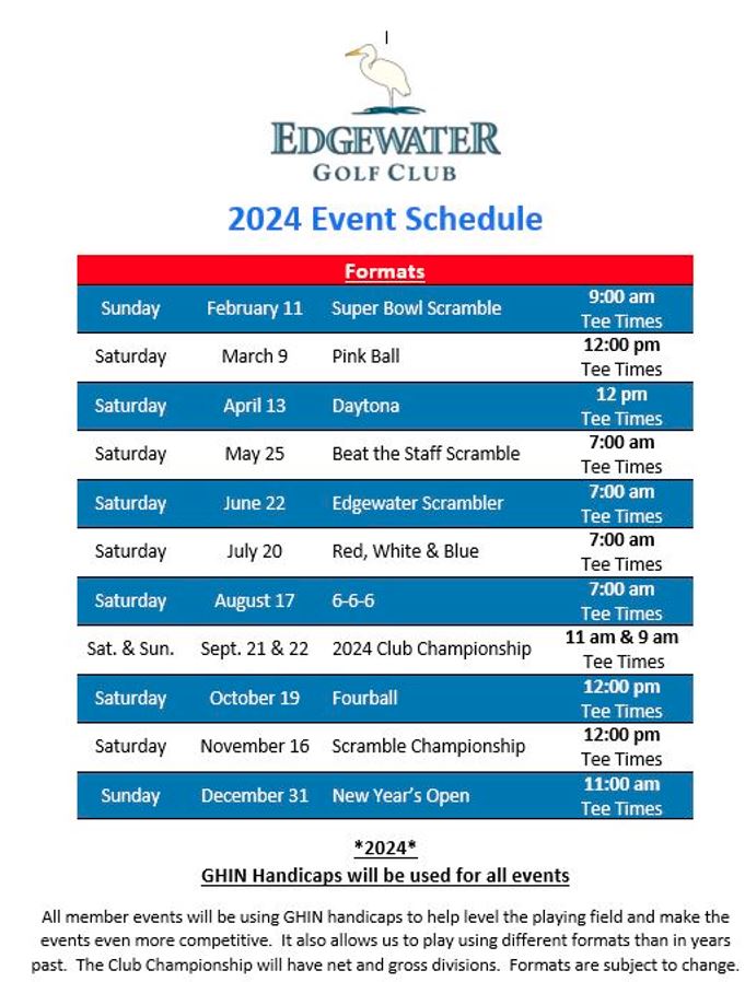 Membership Information - Edgewater Golf Club